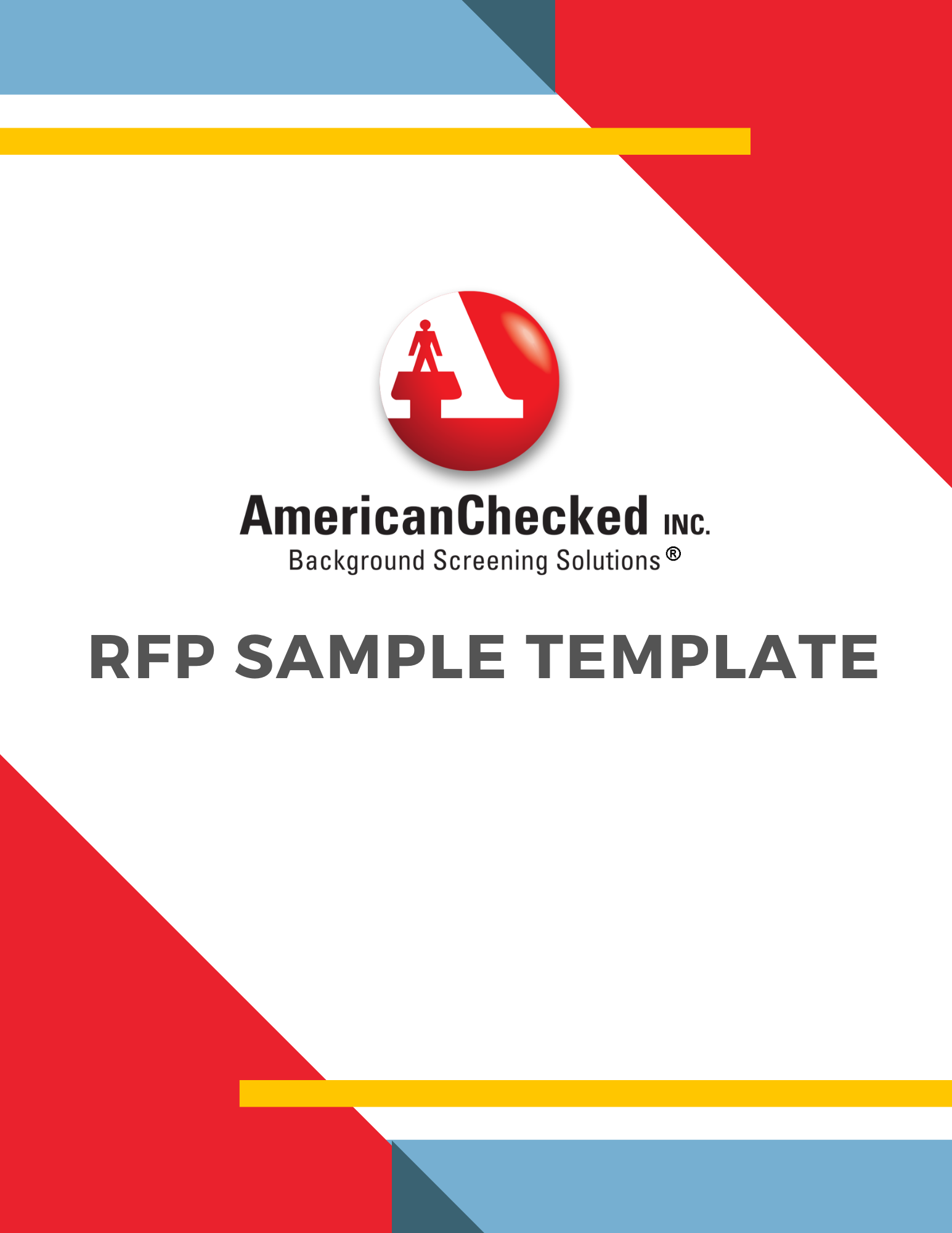 Background Screening RFP Template | AmericanChecked
